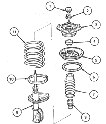 1993-97 Strut Disassembly
